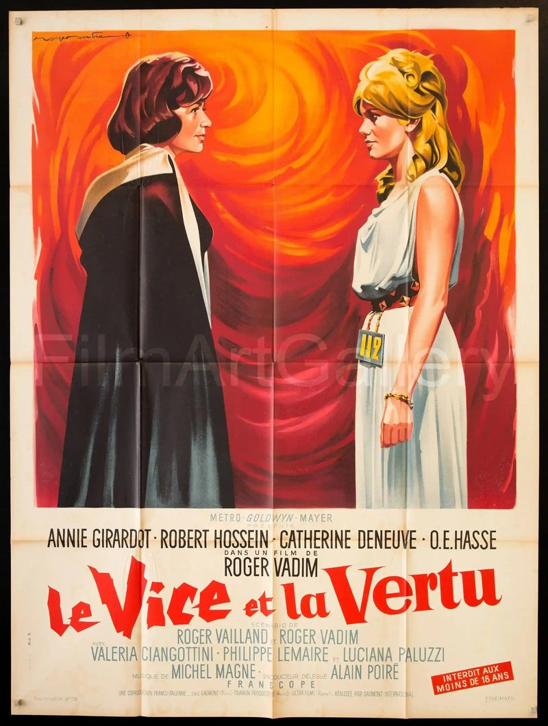 Vice and Virtue (Le Vice et La Virtu) Movie Poster 1963 French 1