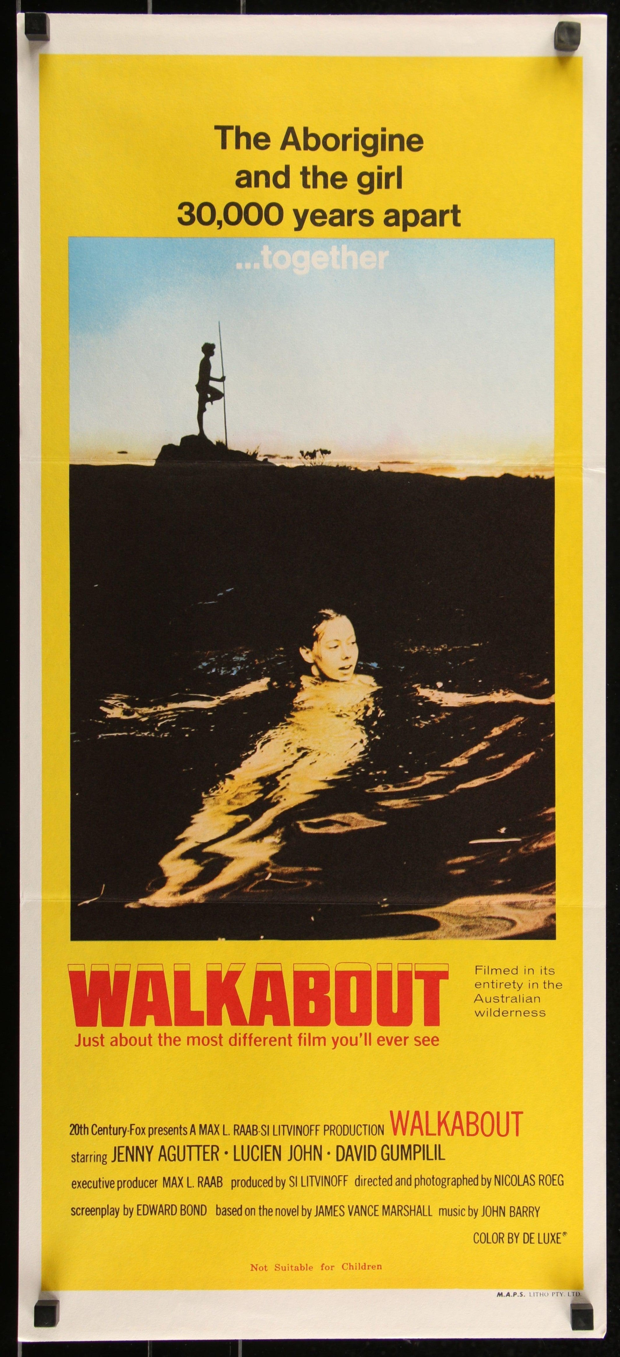 Walkabout Movie Poster 1971 Australian Daybill (13x30)