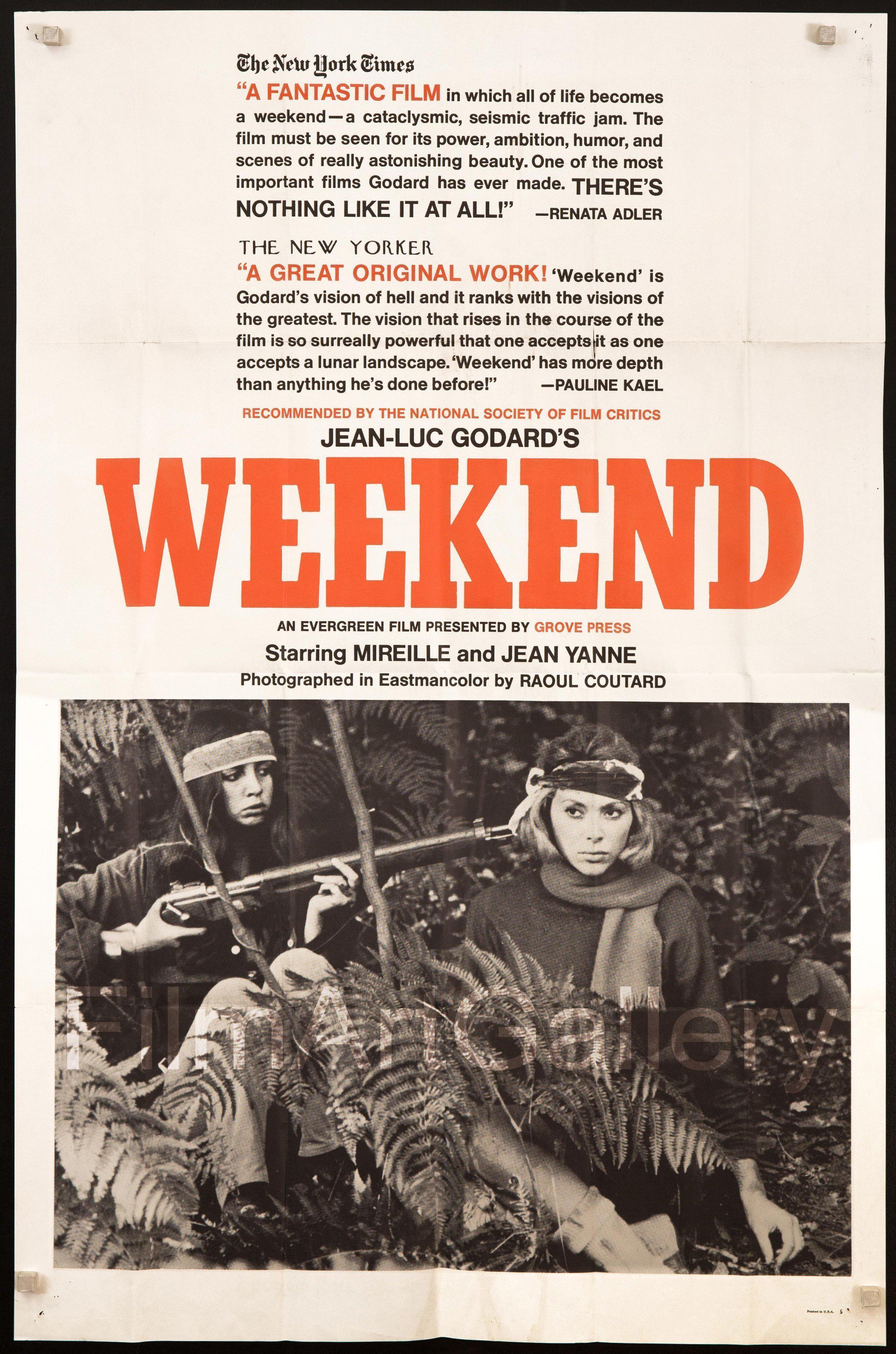 Weekend (Week End) Movie Poster 1968 1 Sheet (27x41)