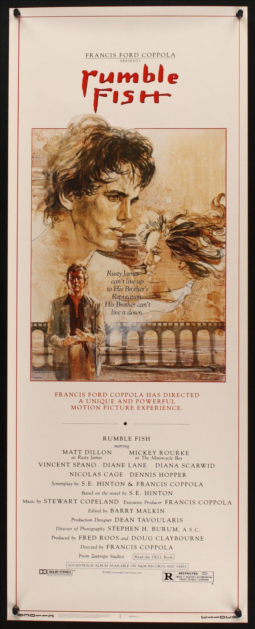 Rumble Fish Movie Poster 1983 Insert (14x36)