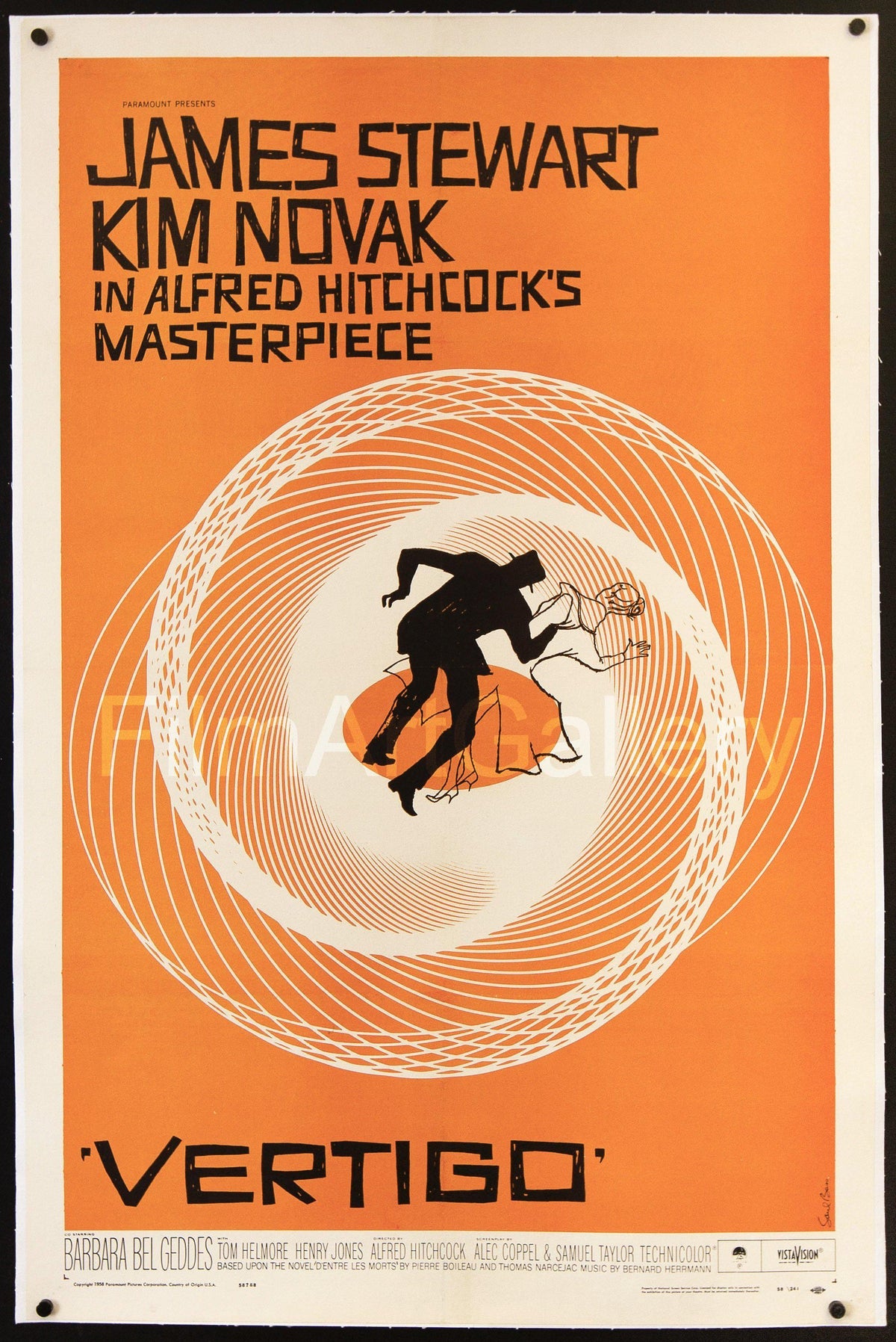 Vertigo Movie Poster 1958 1 Sheet (27x41)